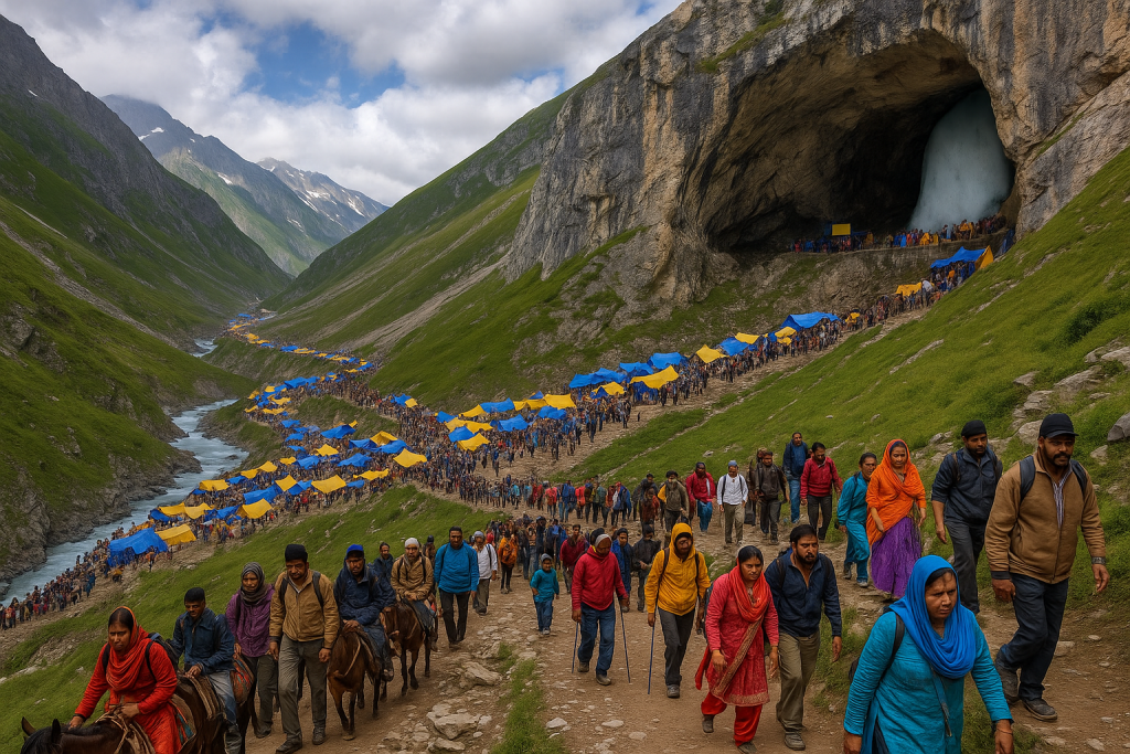 Another Batch of 7,200 Pilgrims Leaves for Holy Amarnath Cave - Daily Roshni